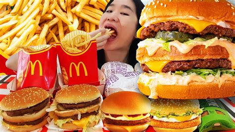 Massive Mcdonalds Mukbang Big Mac Bbq Cheeseburgers Mcflurry