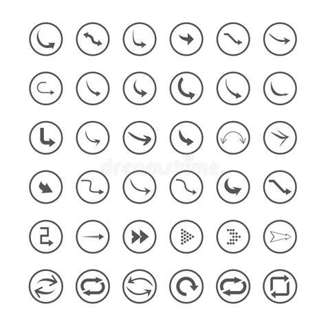 arrow icons set direction curve repeat loading refresh incons set