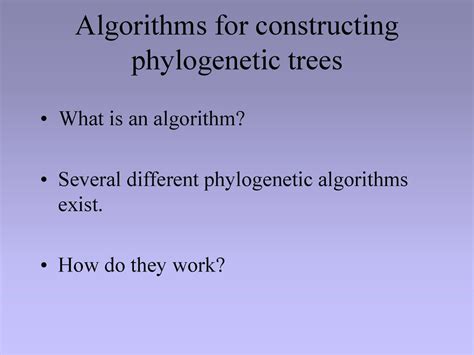methods of molecular phylogeny ppt download
