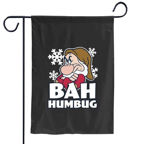 Disney Snow White And Seven Dwarfs Christmas Grumpy Bah Humbug Garden Flags Id 21621485 By