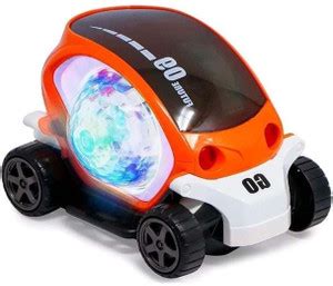 Bsvr 4d Stunt Car Disco Lights Bump And Go Toy With 360 Degree Rotating