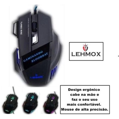 Mouse Gamer Led Rgb Lehmox X7 Shopee Brasil