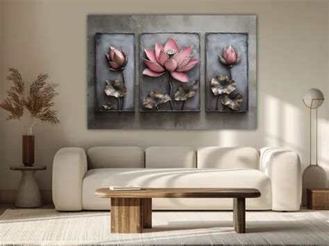 Quadro Sala Planta Em Estilo Relevo Luxo 60x90cm Parcelamento Sem Juros