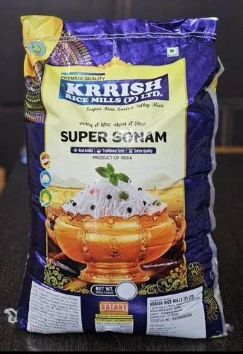 Krrish Rice Super Sonam Usna Rice Packaging Type Plastic Bag At