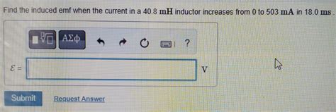 Solved Find The Induced Emf When The Current In A MH Chegg Com