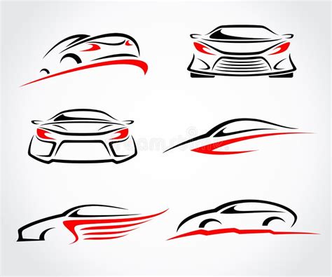 Cars Abstract Set Vector Stock Vector Illustration Of Simple 55384871