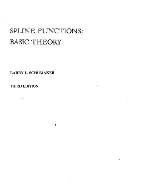 spline functions basic theory cambridge pdf spline mathematics