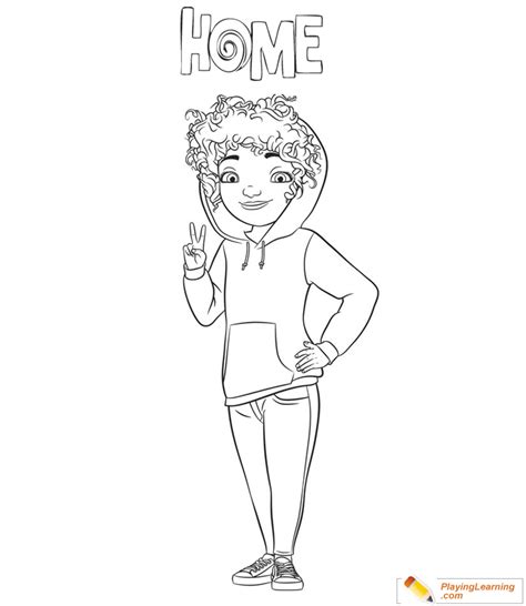 Tip Coloring Pages Dreamworks Home Sketch Coloring Page