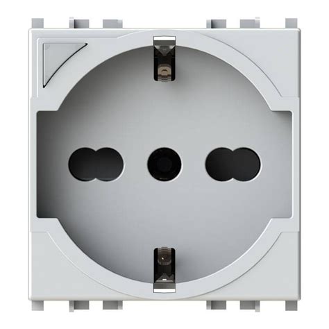 Presa Schuko P40 Smart 4box Per Vimar Plana Bianca 4bp40sv14