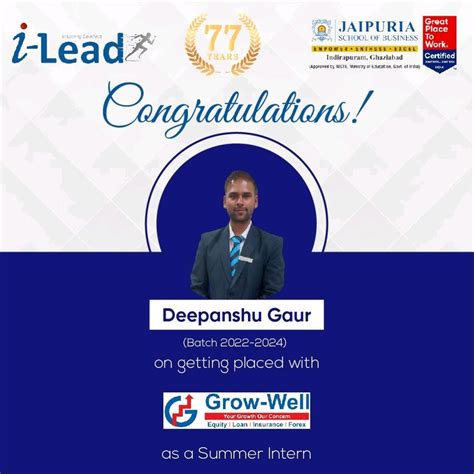 Deepanshu Gaur On Linkedin With Immense Pleasure And Gratitude I