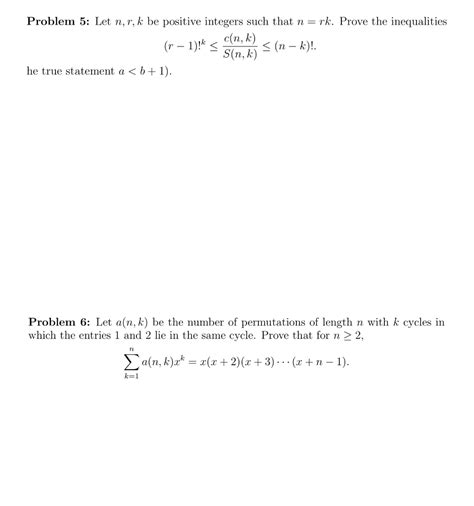 solved problem 5 let n r k be positive integers such that