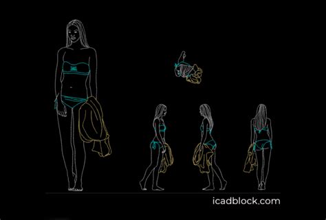 People Walking CAD Block Collection In DWG ICADBLOCK