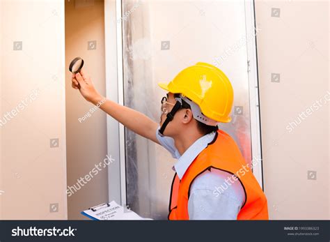 Asian Inspector Wearing Helmet Safety Suit Stock Photo Shutterstock