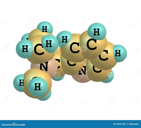 Nicotine Molecule Isolated On White Stock Illustration Illustration