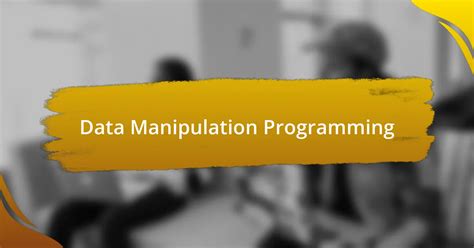 Data Manipulation Programming Quiz » saltedandhung.com.sg