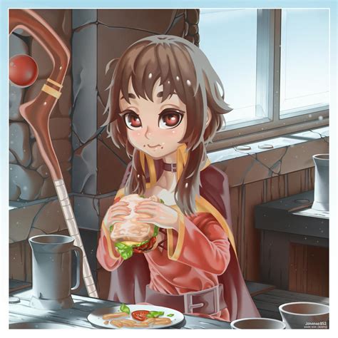 Megumin Eating A Blt By Johnnat852archive On Deviantart