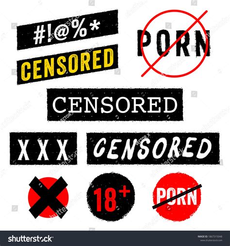 Censorship Elements Various Types Templates Visual Stock Vector Royalty Free 1867315048