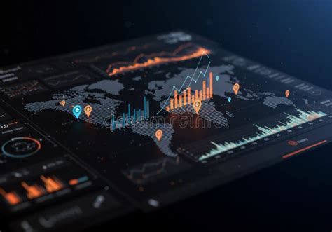 global data analytics dashboard with 3d charts stock illustration illustration of progress