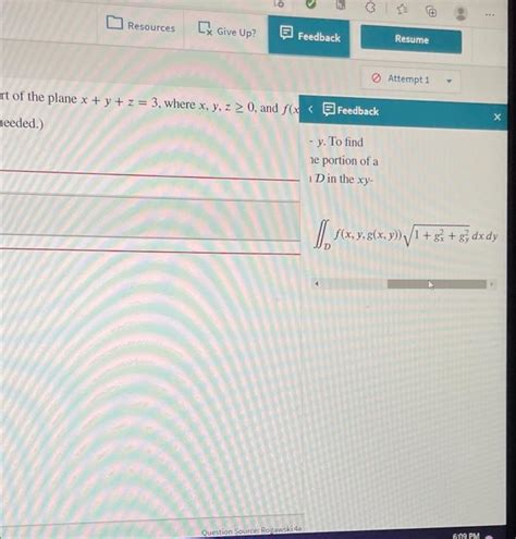 Solved Calculate Is X Y Z Ds Where Is The Part Of The Chegg Com