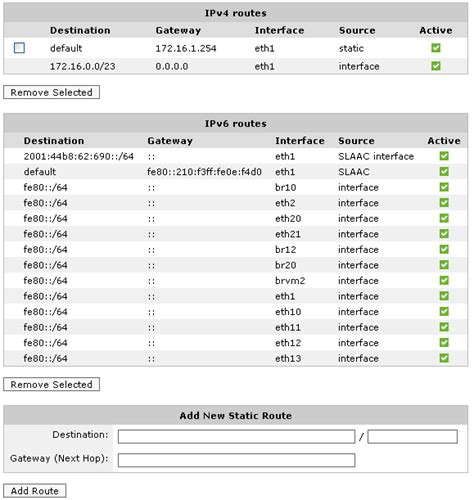 Routes Configuration