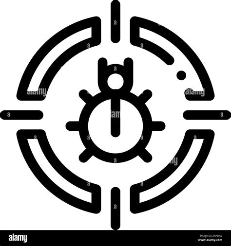 Bug Target Icon Vector Outline Illustration Stock Vector Image And Art