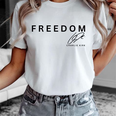 Chemise Charlie Kirk Freedom T Shirt Patriotique Chemise Freedom