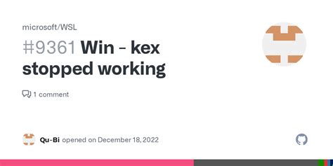 Win Kex Stopped Working · Issue 9361 · Microsoftwsl · Github