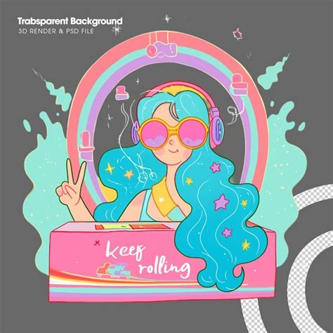 Premium Psd Psd 3d Character Female Isolated Illustration