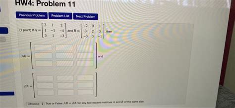 Solved Hw4 Problem 11 Previous Problem Problem List Next