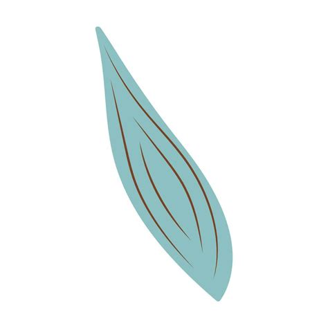 Decorative Boho Leaf Abstract Geometric Element Ethnic Symbol