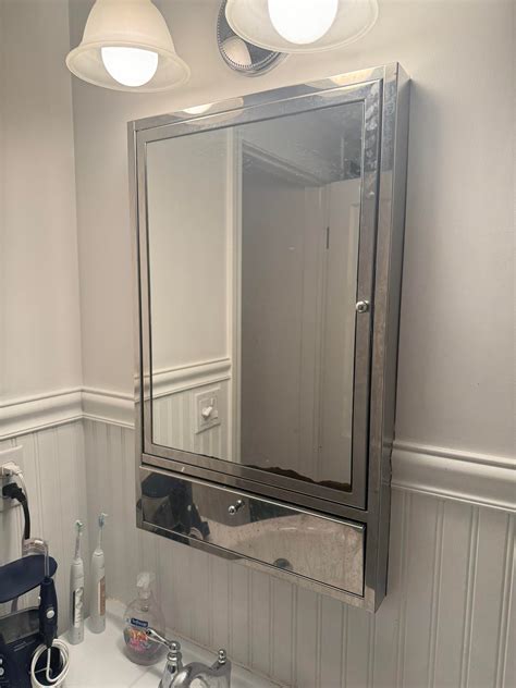 How To Fix A Bathroom Mirror With Medicine Cabinet