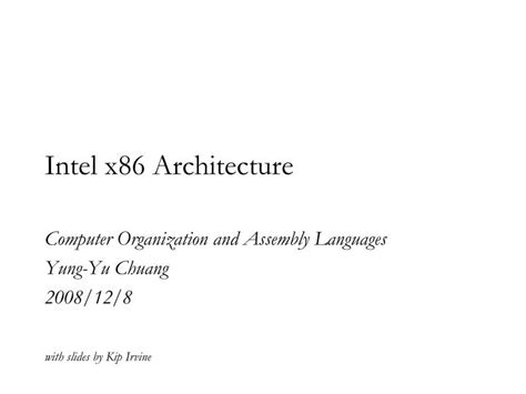 PPT Intel X86 Architecture PowerPoint Presentation Free Download ID 488167