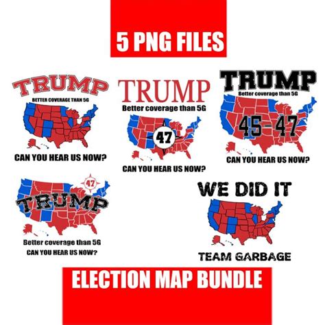 Trump Election Map Png Bundle Digital Download Etsy