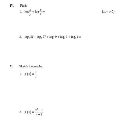 solved iv find x 1 log log x y 0 2 log 81 log