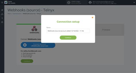 how to connect webhooks with telnyx savemyleads