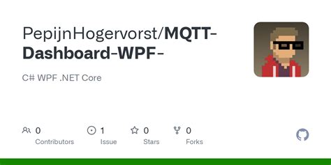 Github Pepijnhogervorst Mqtt Dashboard Wpf C Wpf Net Core