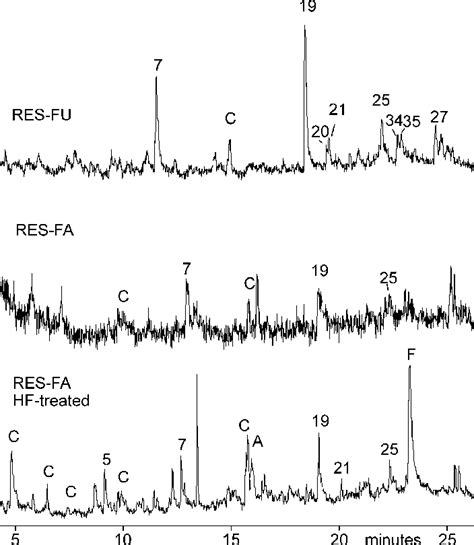 Py Cg Ms Total Ion Chromatograms From Hf Treated And Hfuntreated Download Scientific Diagram