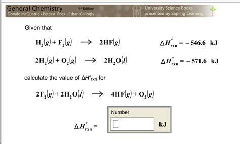 Solved Calculate The Value Of Delta H°rxn For