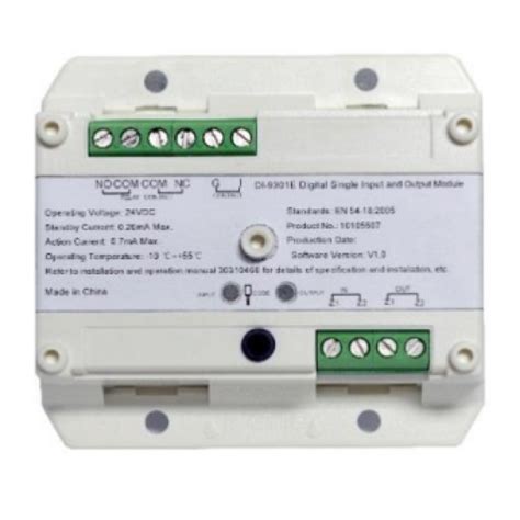 Ziton Di 9301e Intelligent Addressable Single I O Module 24vdc Monitor
