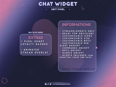 8bit Pixel Twitch Widget Chat On Behance