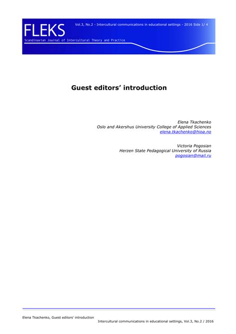 Pdf Guest Editors Introduction