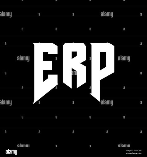 Erp Letter Logo Design For Technology Company Erp Logo Design Black