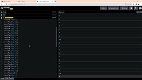 2023 07 12 자바스크립트와 제이쿼리 기초 4강 콘솔에 1부터 50까지 출력해주세요 Youtube