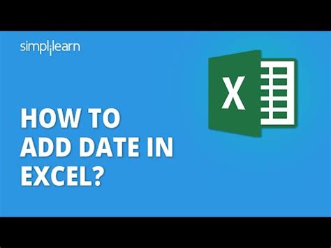 Learn The Quickest Keyboard Shortcut To Add Dates In Excel Simplilearn