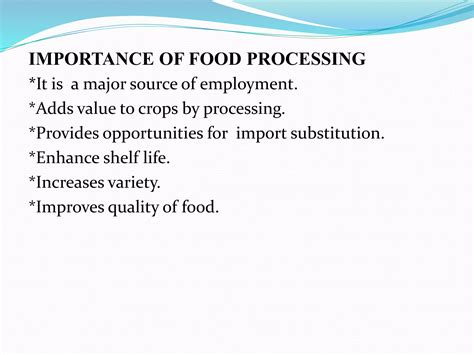 Importance Of Food Processingpptpptx