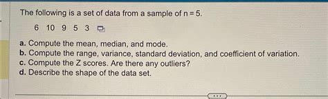 Solved The Following Is A Set Of Datathe Following Is A Set