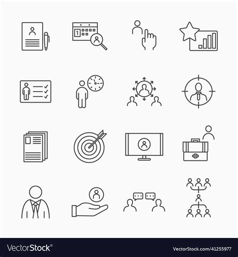 Business Headhunting Line Icon Job Professional Vector Image