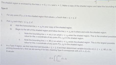 Solved Compute The Area Of A General Region Viewed As A Type