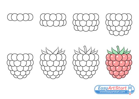 How To Draw A Raspberry In 8 Steps EasyArtStart