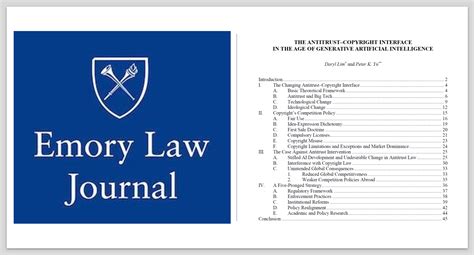 Emory Law Journal The Antitrust Copyright Interface In The Age Of